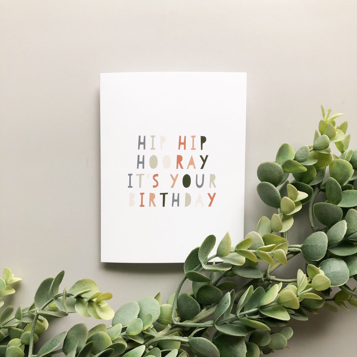 8 Pack Hip Hip Hooray Its Your Birthday Modern Notecard Etsy Uk