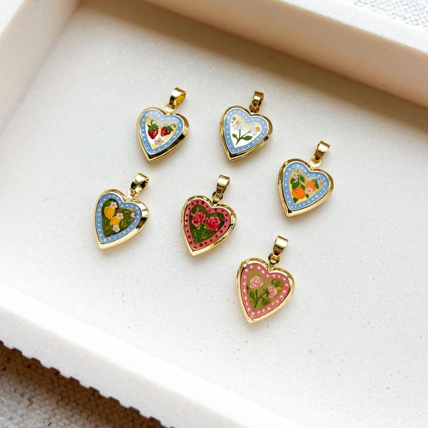 Vintage Porcelain Lockets - Etsy