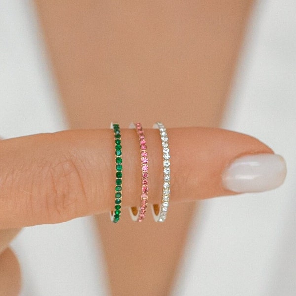 Stackable Birthstone Rings - Etsy