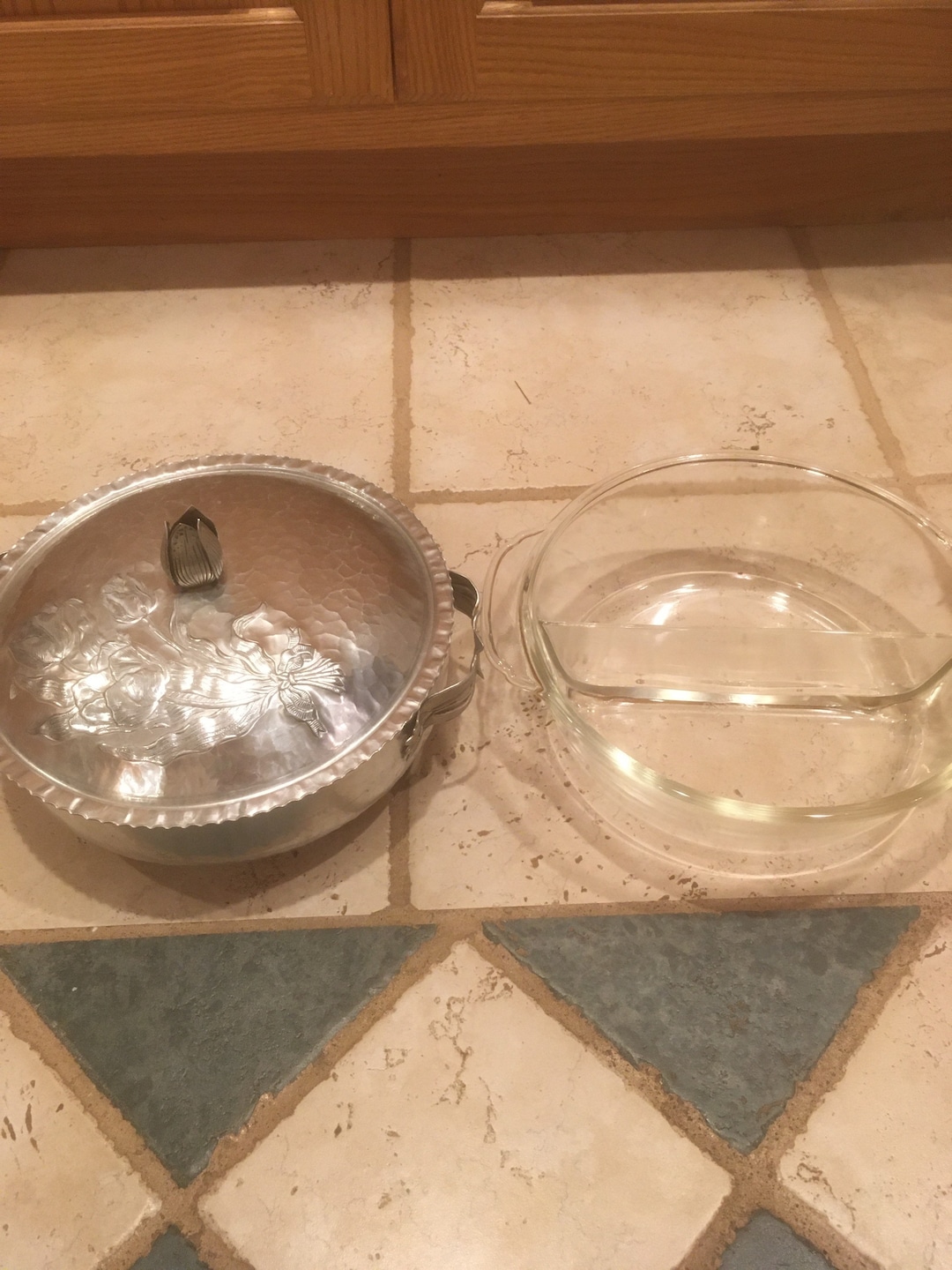 Hand Wrought Creations by Rodney Kent Hammered Aluminum Covered Glass ...