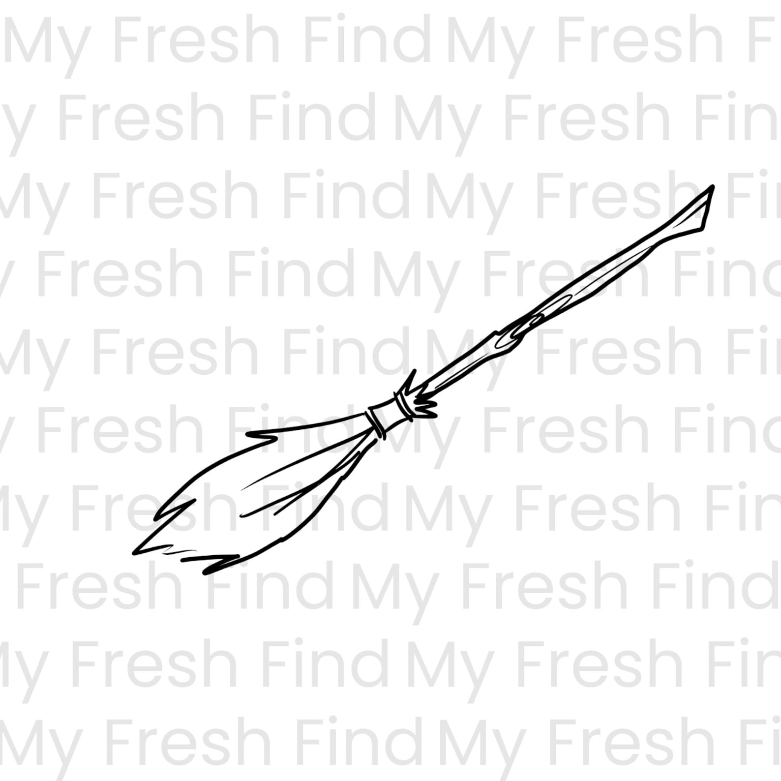 Witch Broom - Outline - Sublimation Print - SVG - PNG - Digital ...