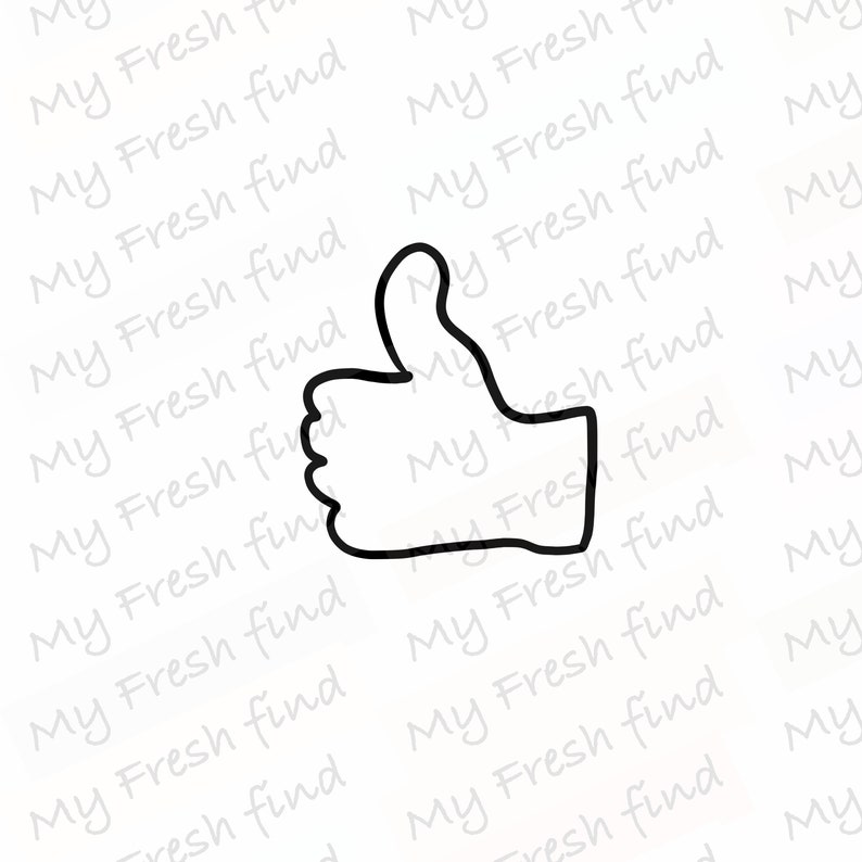 Thumbs up Outline - Sublimation Print - SVG - PNG - Digital Download ...