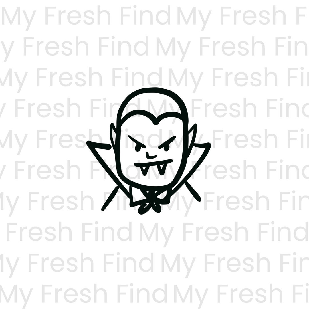 Vampire Face - Outline - Sublimation Print - SVG - PNG - Digital ...