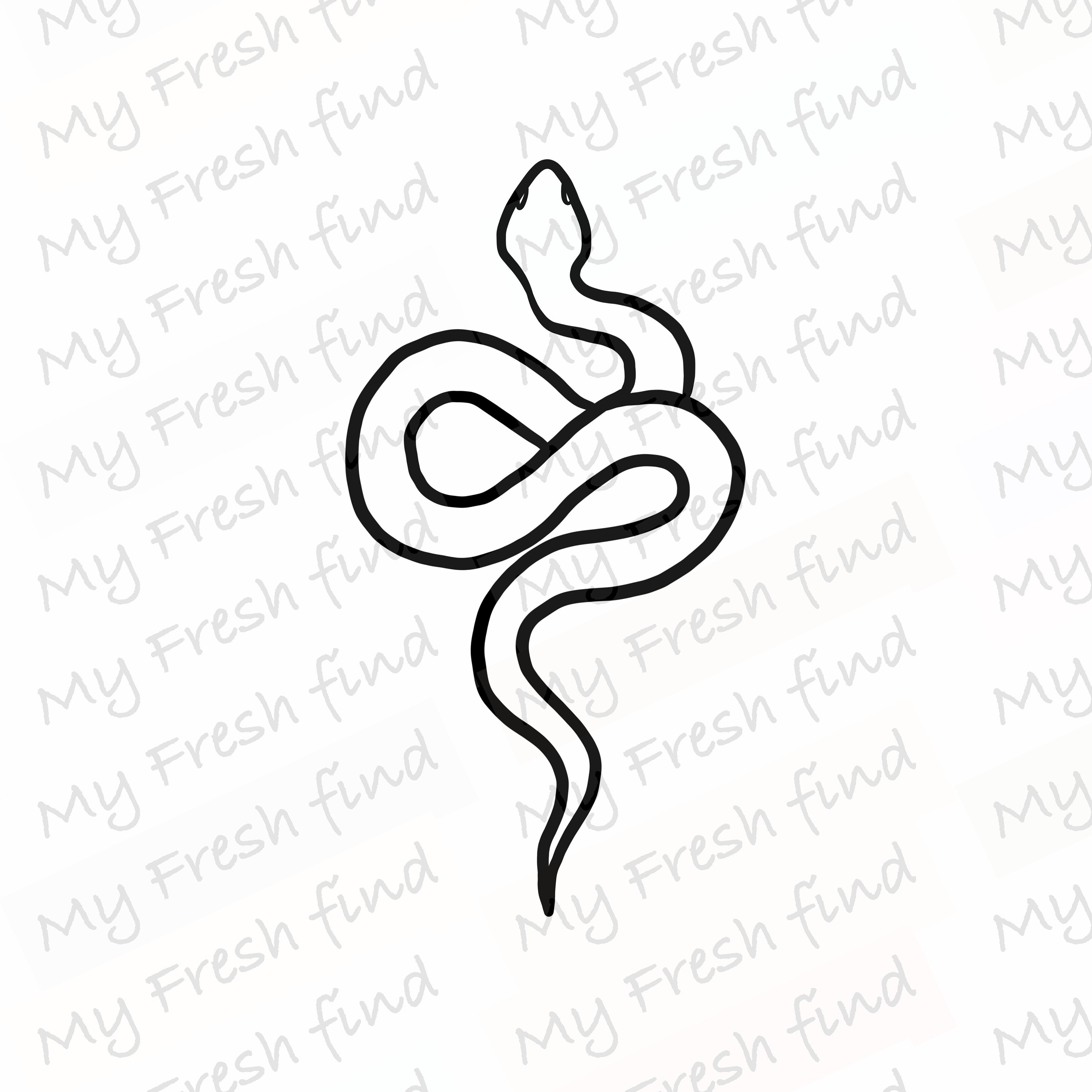 Snake SVG Outline - Sublimation Print - PNG - Digital Download - Hand ...