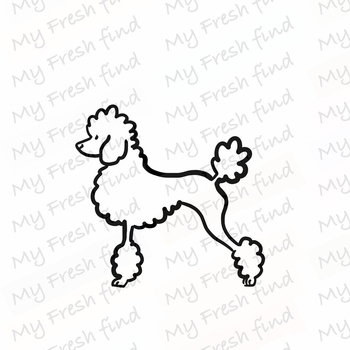 Poodle Dog Outline - Sublimation Print - SVG - PNG - Digital Download ...