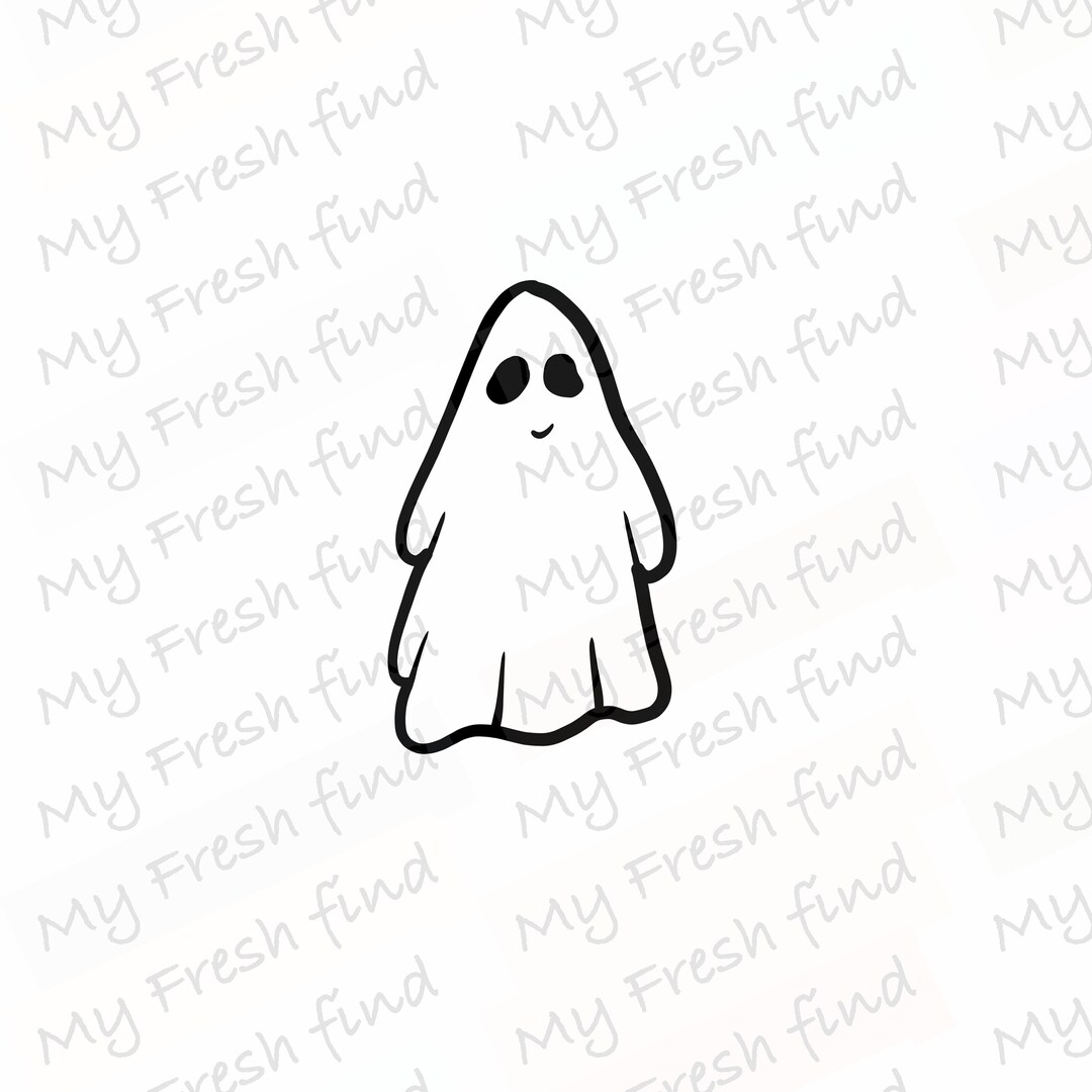 Ghost Outline - Sublimation Print - SVG - PNG - Digital Download - Hand ...