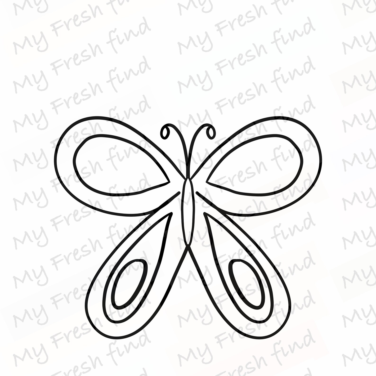 Butterfly SVG Outline - Sublimation Print - SVG - PNG - Digital ...