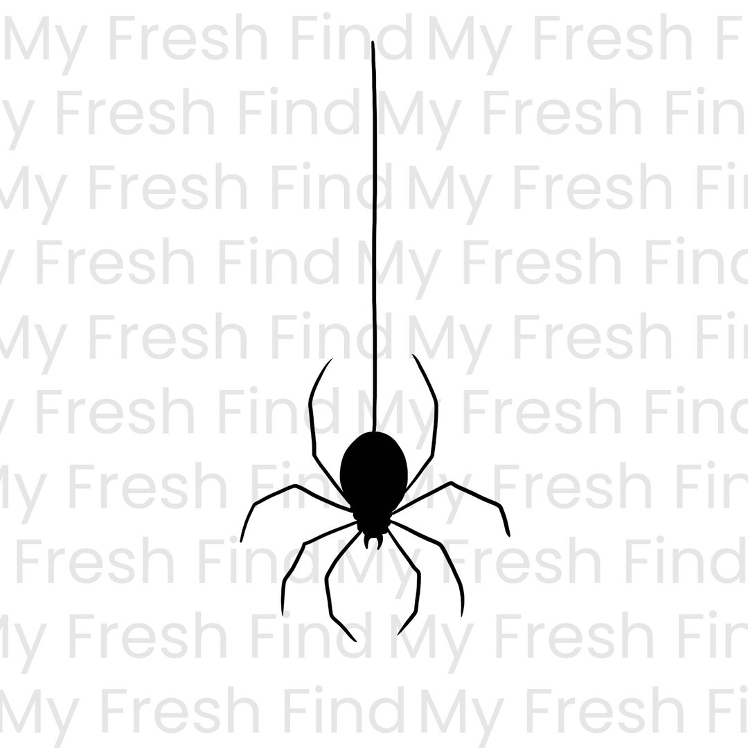Hanging Spider SVG - Outline - Sublimation Print - PNG - Digital ...