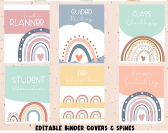 Farmhouse Binder Covers | Boho Farmhouse Classroom Theme | Editable ...