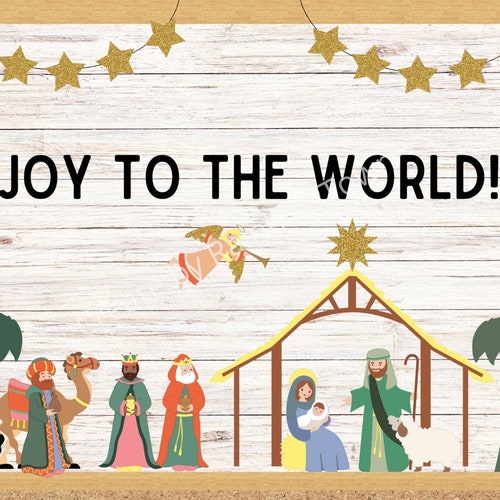 Christmas Nativity Scene Religious Jesus Bulletin Board - Etsy