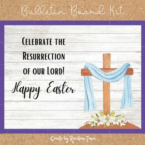 Resurrection Easter Bulletin Board Classroom Decoration | Etsy