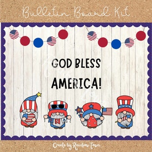 Patriotic Gnomes Bulletin Board 4th of July Classroom Decor - Etsy