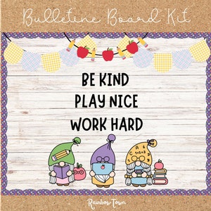 Welcome Back to School Gnomes Bulletin Board Kit Classroom Door Decor ...