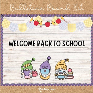 Welcome Back to School Gnomes Bulletin Board Kit Classroom Door Decor ...