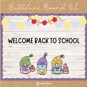 Welcome Back to School Gnomes Bulletin Board Kit Classroom - Etsy