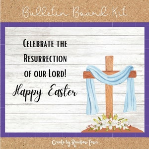 Resurrection Easter Bulletin Board Kit Classroom Decor Church Board ...