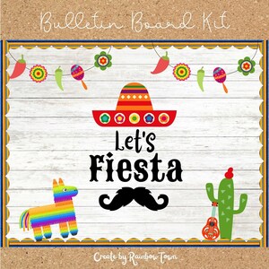 Fiesta Cinco De Mayo Bulletin Board Tropical Classroom Door Decoration ...