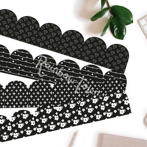Black and White Bulletin Board Borders Kit Classroom Decor Vol.1 - Etsy
