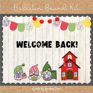 Back to School Bulletin Board Kit Gnome Classroom Decoration - Etsy