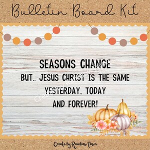 Fall Bulletin Board Christian Bulletin Board Kit Church Decor ...