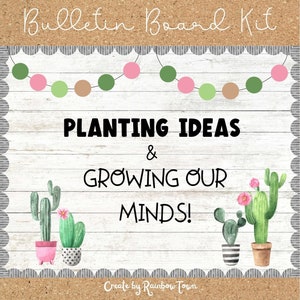 Cactus Bulletin Board Kit Summer Bulletin Board Classroom Decorations ...