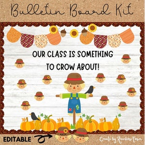 Fall Bulletin Board Scarecrow Pumpkin Bulletin Board Kit Classroom ...
