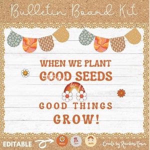 Back to School Bulletin Board GROOVY BOHO Classroom Decor - Etsy