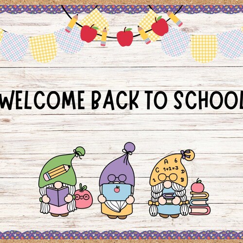 Back to School Bulletin Board Kit Gnome Classroom Decoration - Etsy