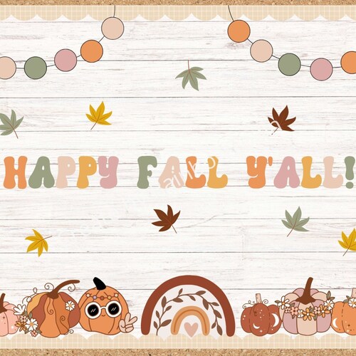 BOHO Fall Bulletin Board Classroom Door Decor Printable - Etsy