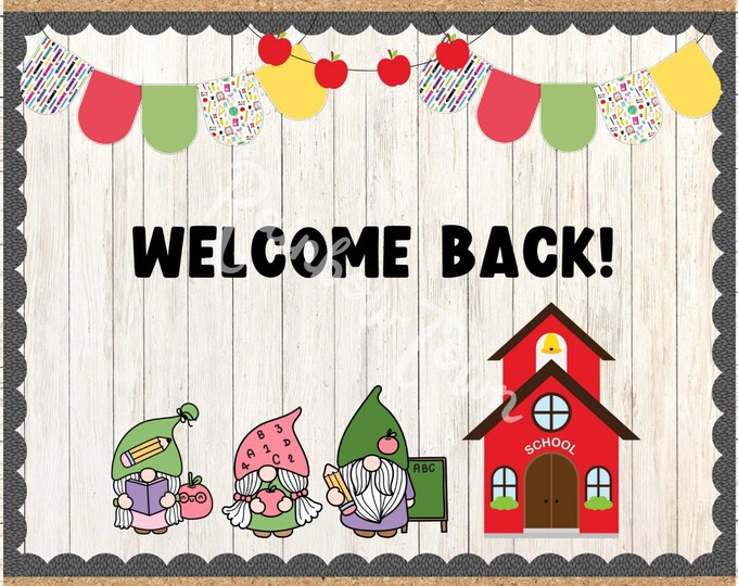 Back to School Bulletin Board Kit Gnome Classroom Decoration - Etsy
