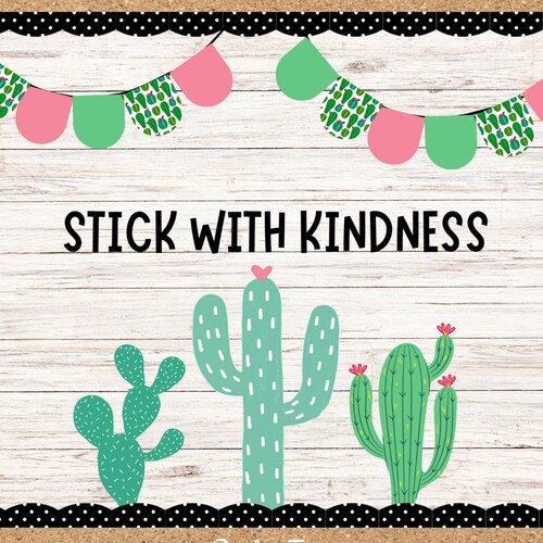 Cactus Bulletin Board Kit Summer Classroom Decoration - Etsy