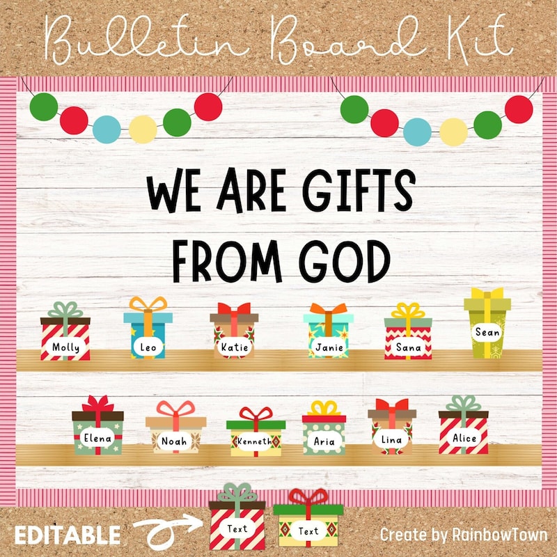 Christmas Bulletin Board Kit - Etsy