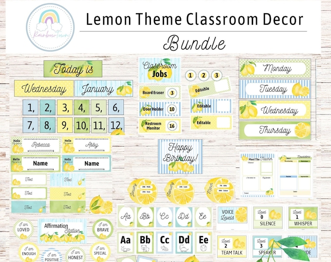 Editable Classroom Soft Clouds Complete Collection Printable Bundle ...