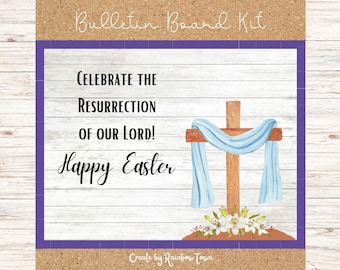 He is Risen Easter Bulletin Board Resurrection Classroom Door Decor - Etsy