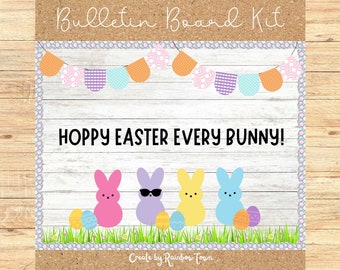 April Bulletin Board Door Decor Student Activity Easter Bunny Spring - Etsy