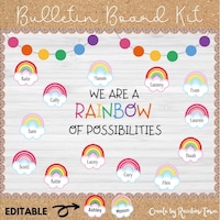 Summer Era Bulletin Board Kit: Groovy Pastel Classroom Decor (PDF) - Etsy