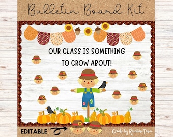 Scarecrow Pumpkin Patch Fall Bulletin Board, Classroom & Door Decor ...