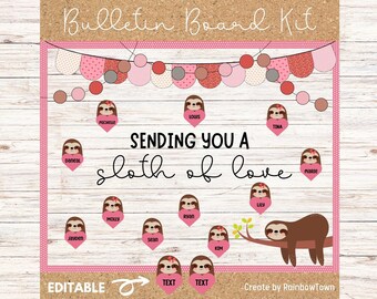 Valentines Bulletin Board Kit Printable Classroom Decoration. - Etsy