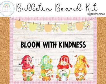 Spring Gnomies Spring Bulletin Board Kit, March Bulletin Board ...