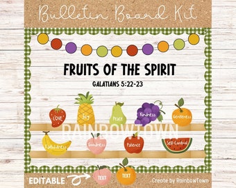 Fruit of the Spirit Bulletin Board Christian Classroom Decoration - Etsy