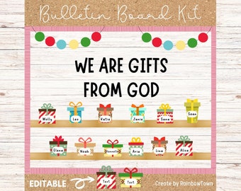 Christmas Bulletin Board Kit | Christian Classroom Decorations ...