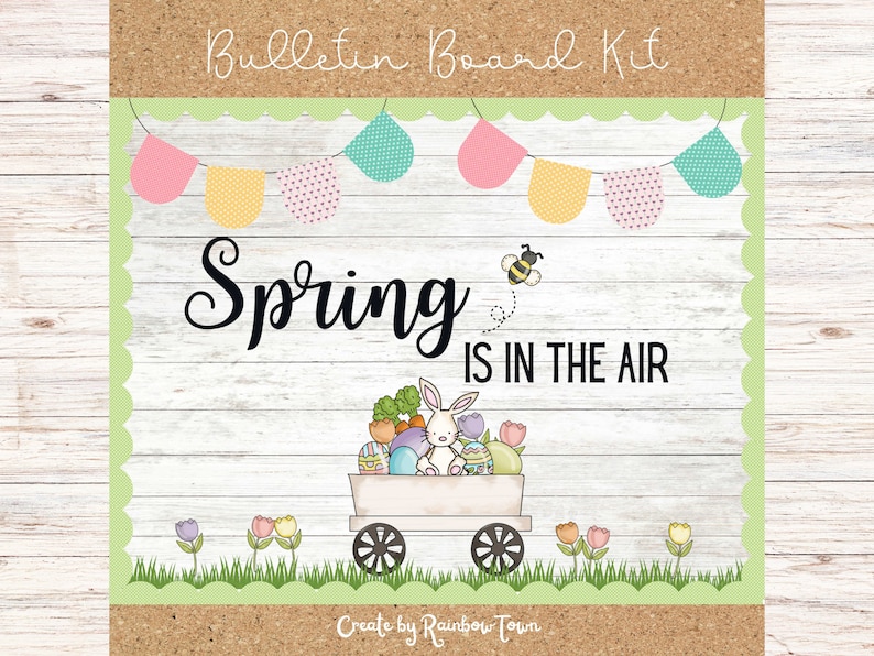 Spring Easter Bulletin Board Kit: Classroom Decor (PDF) - Etsy