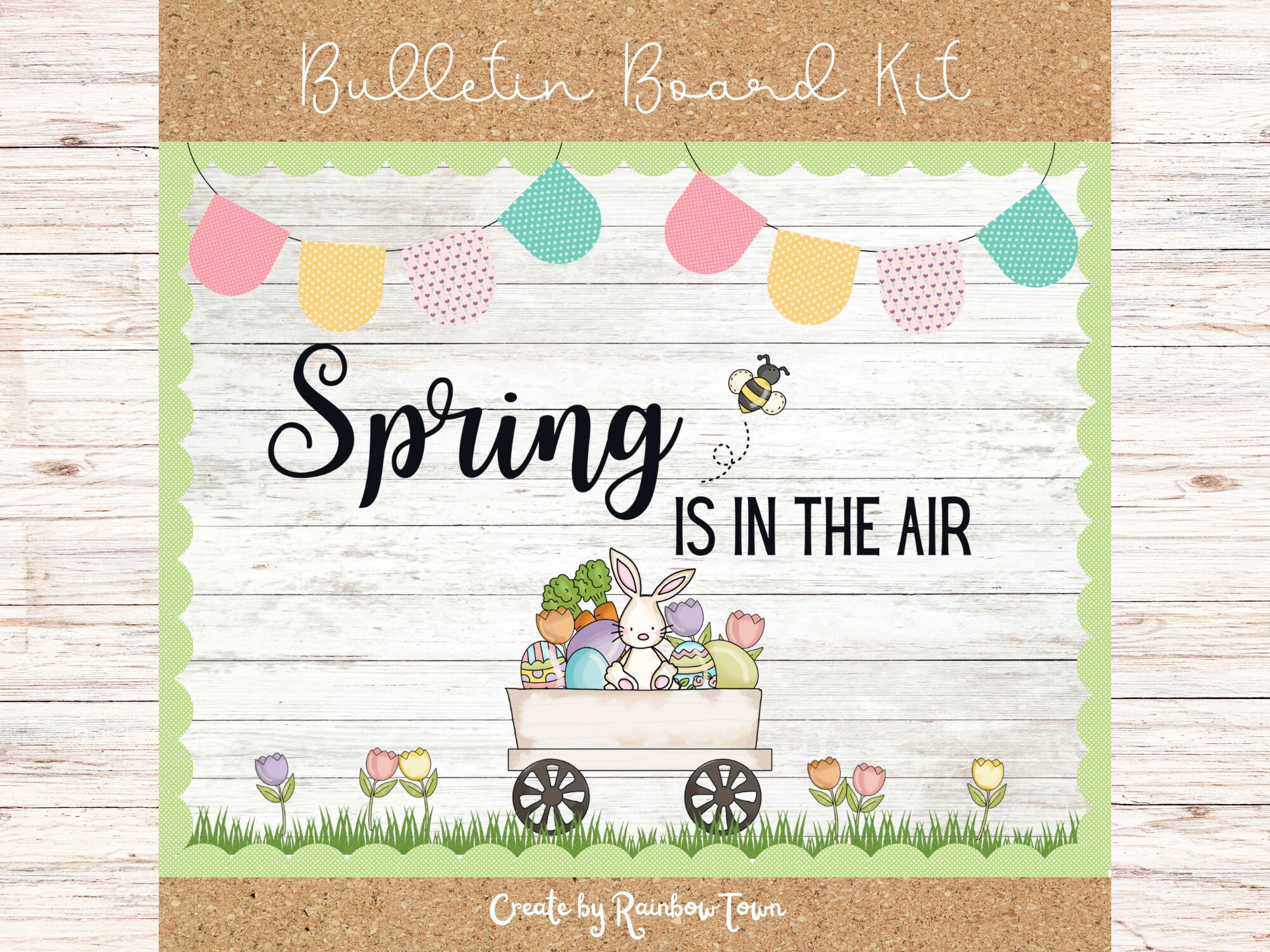 Spring Easter Bulletin Board Kit: Classroom Decor (PDF) - Etsy