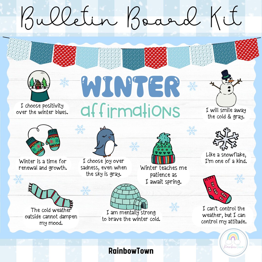 Winter Bulletin Board Kit Mental Health School Nurse Classroom ...