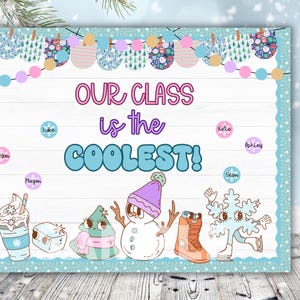 Winter Bulletin Board Kit Groovy Winter Classroom Decor Printable ...