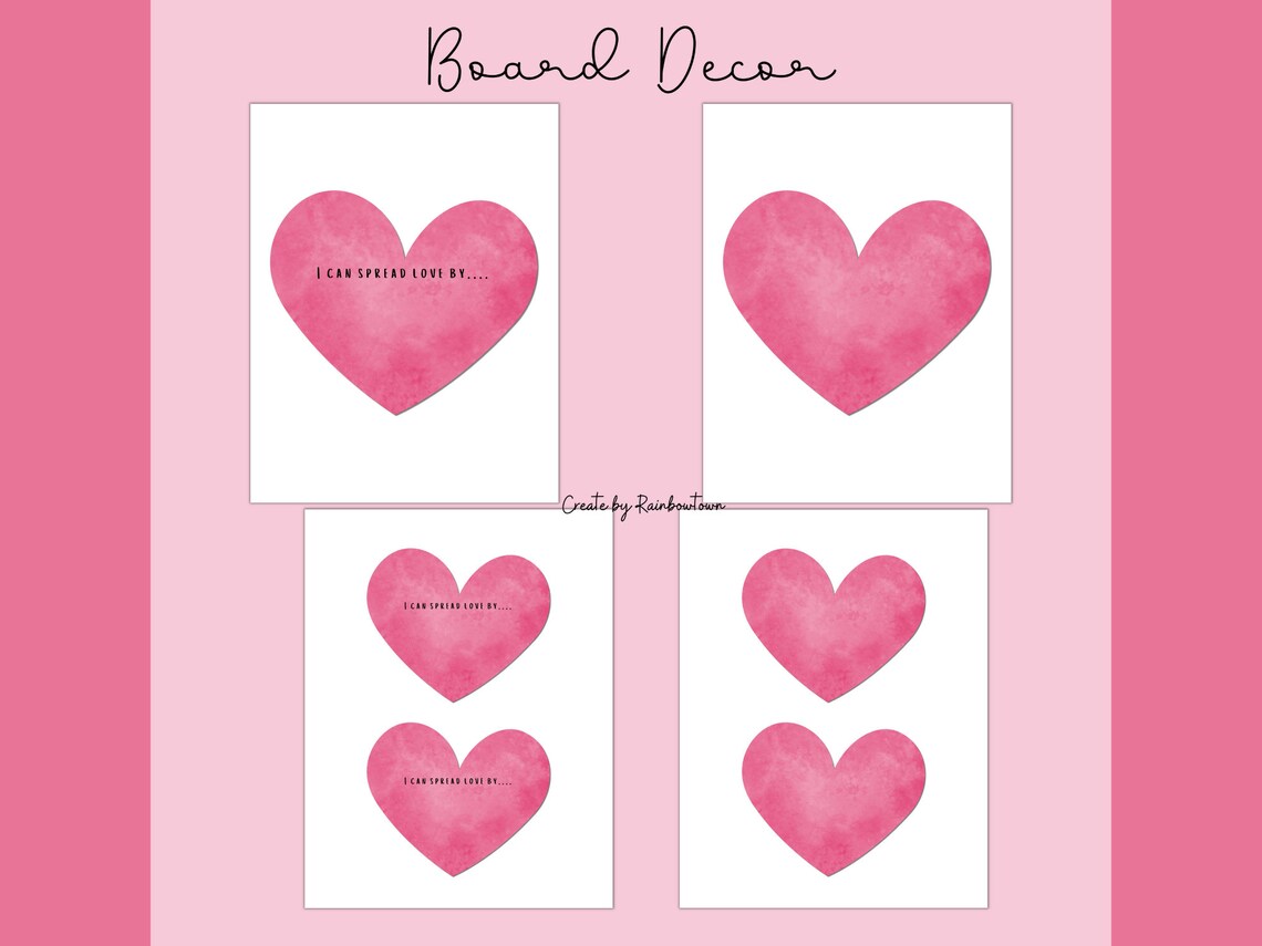 Spread the LOVE Bulletin Board Set Valentines Day February - Etsy