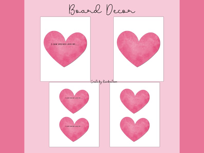Spread the LOVE Bulletin Board Set Valentines Day February - Etsy