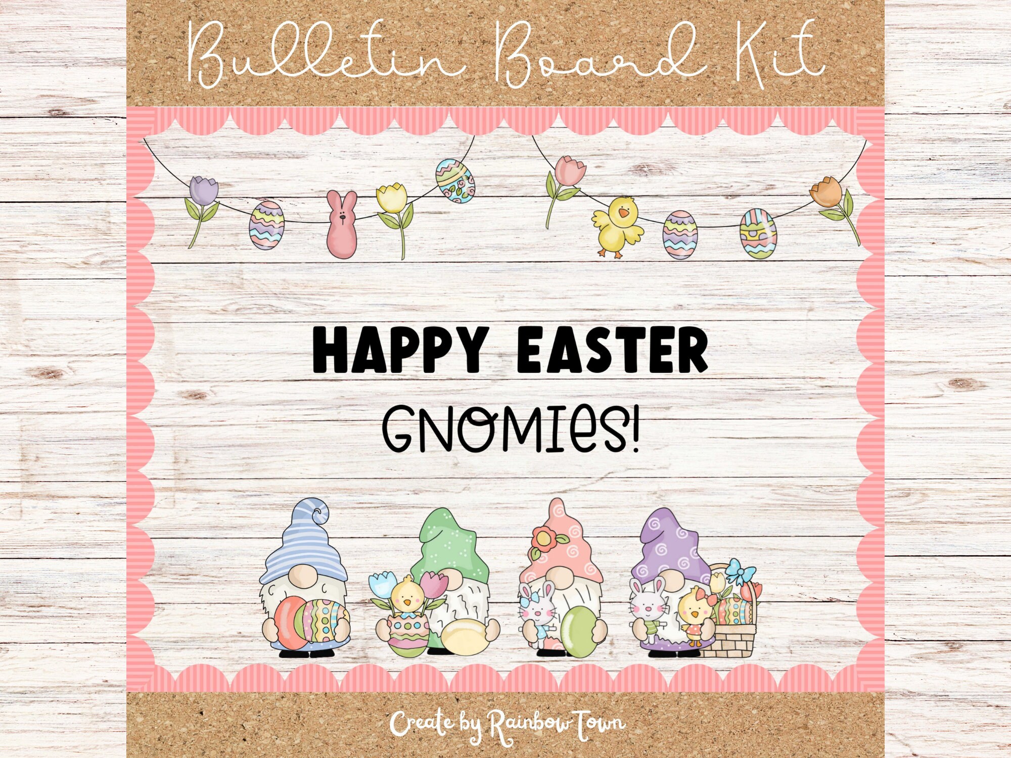 Easter Bulletin Board Spring Bulletin Board Gnomes Classroom Decor - Etsy