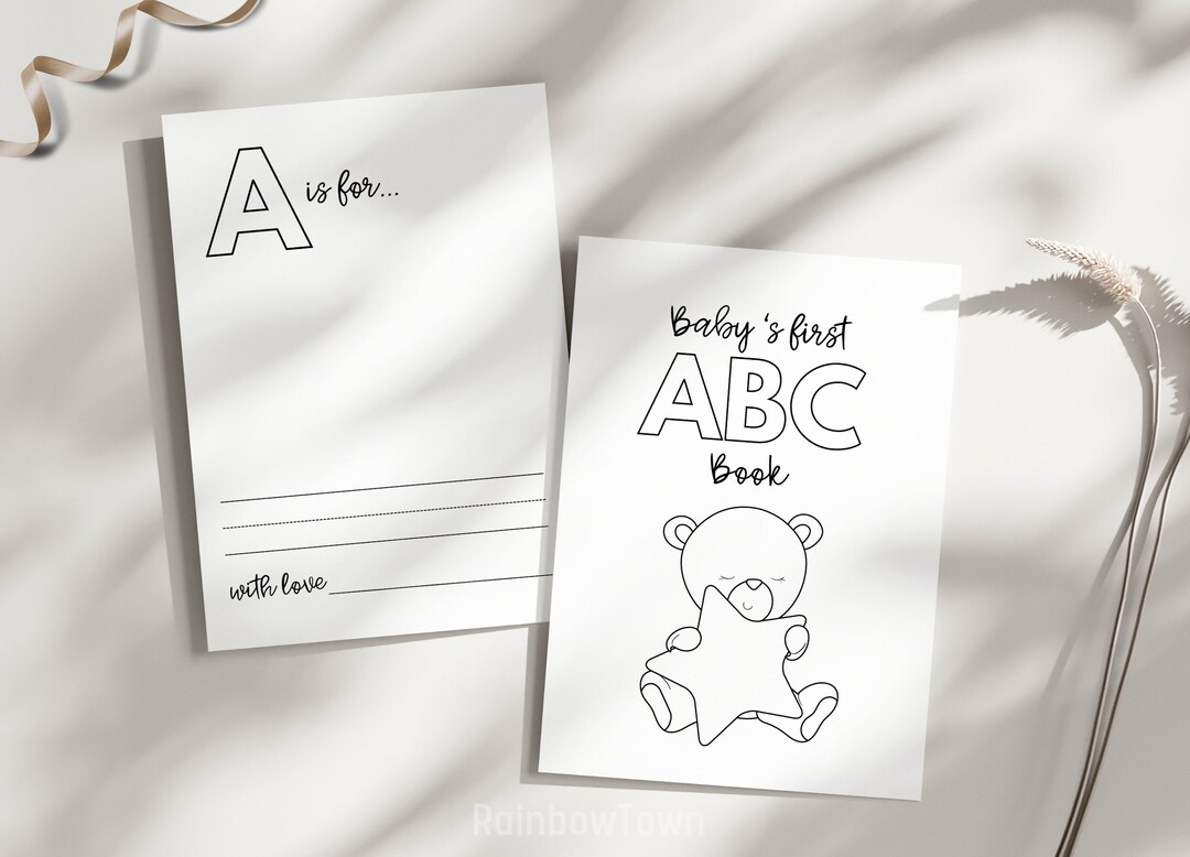 Blank Alphabet Book Book Baby First ABC Book Baby Shower Drawing Book ...