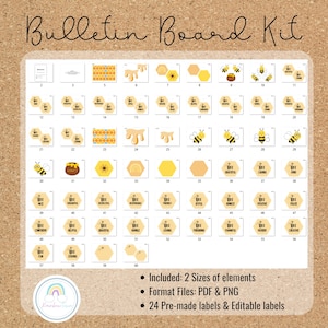 Bee Bulletin Board Kit, Classroom Decor, Teacher Board, Editable ...